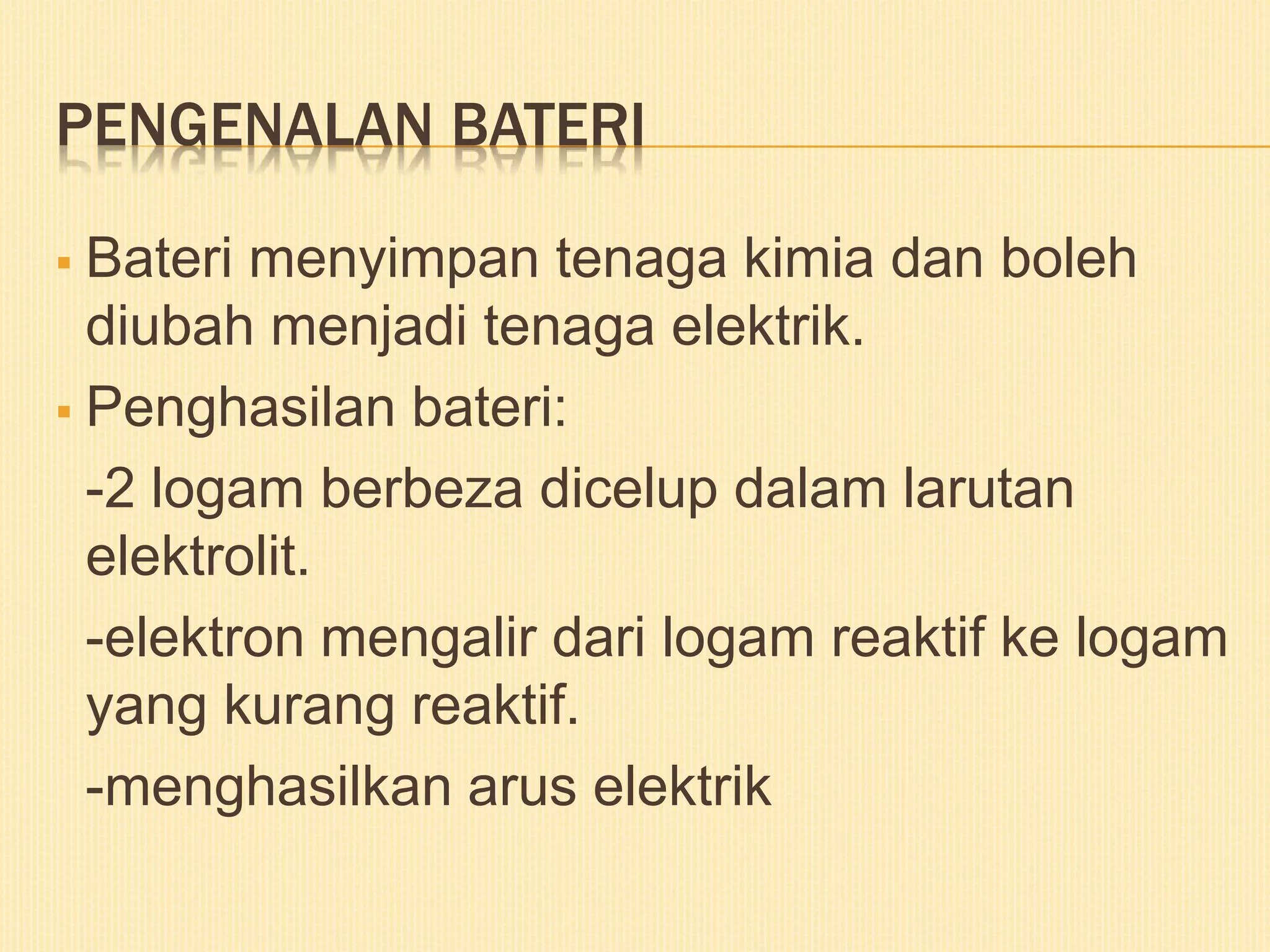 Jenis jenis bateri | PPTX