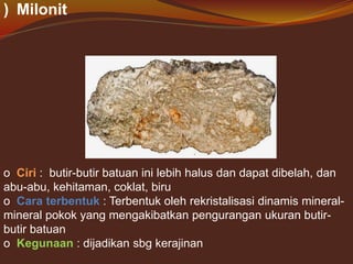 Jenis jenis batuan | PPTX