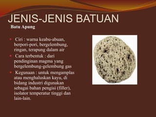 Jenis jenis batuan | PPTX