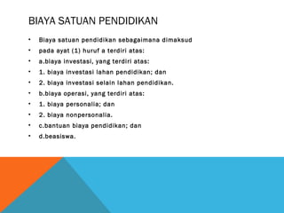 Jenis jenis biaya pendidikan | PPT