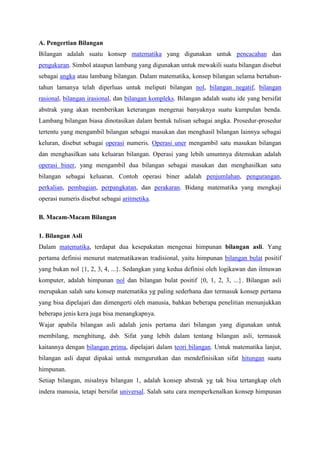 Jenis jenis bilangan | PDF