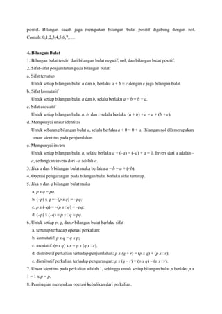 Jenis jenis bilangan | PDF