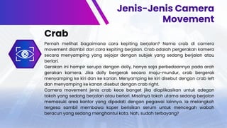 Jenis-Jenis Camera Movement, Skill Wajib untuk Dikuasai Filmmaker.pdf