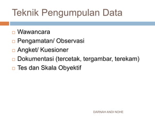 Jenis jenis data | PPT