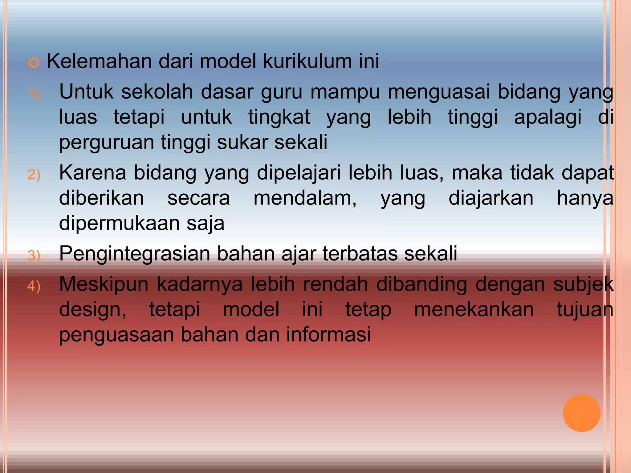 Jenis jenis desain kurikulum | PDF