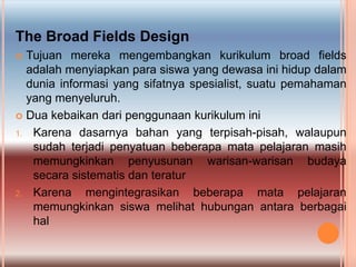 Jenis jenis desain kurikulum | PDF