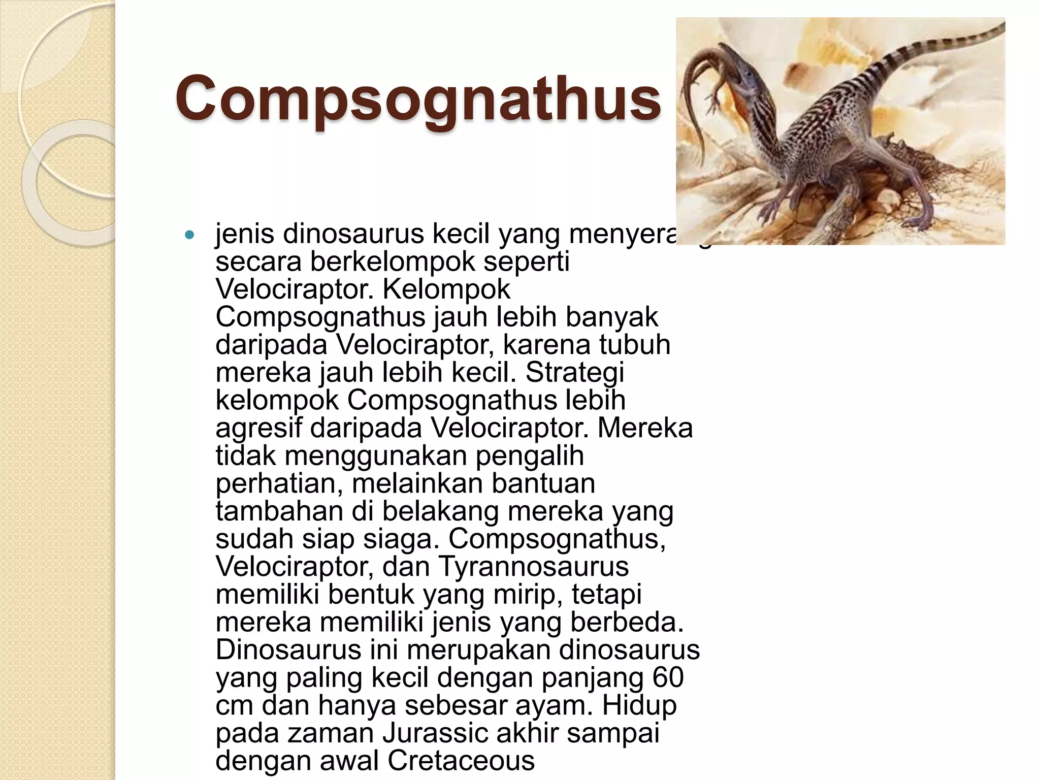 Jenis jenis dinosaurus dan gambarnya | PPTX