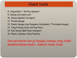 Jenis-jenis Hand Tools.pptx----------------- | PPTX