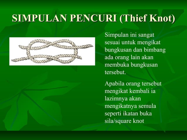 Jenis jenis ikatan (knots) | PPT