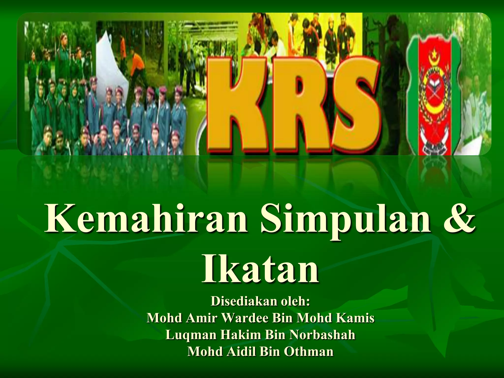 Jenis jenis ikatan (knots) | PPTX