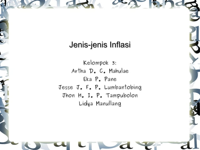 Jenis jenis inflasi | PPT