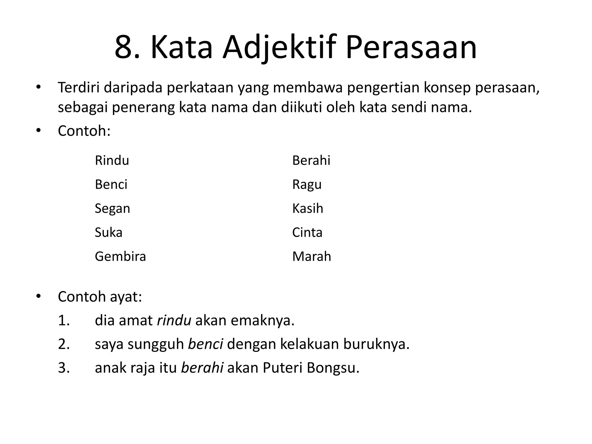 Jenis jenis kata adjektif | PPTX