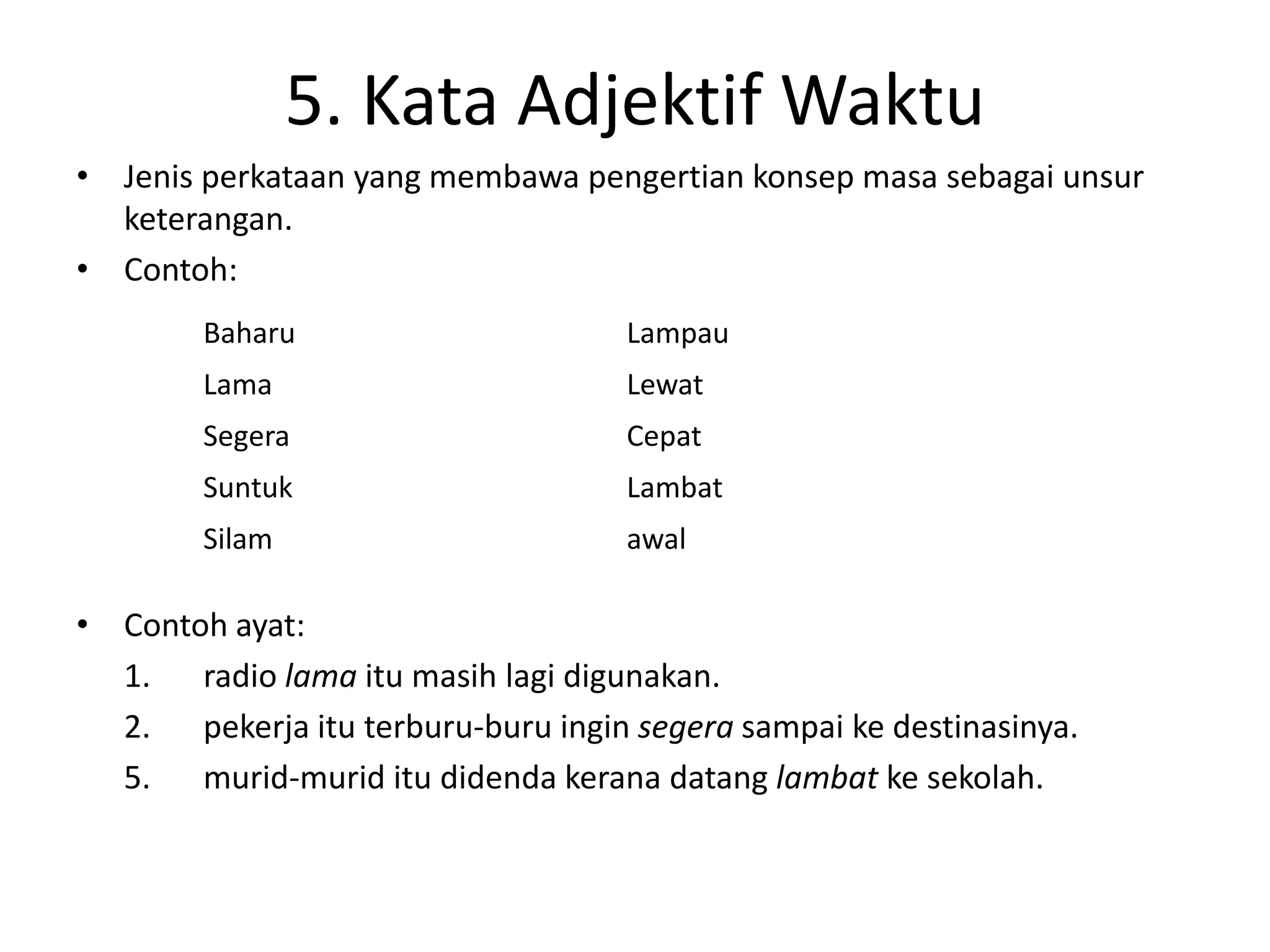 Jenis jenis kata adjektif | PPTX