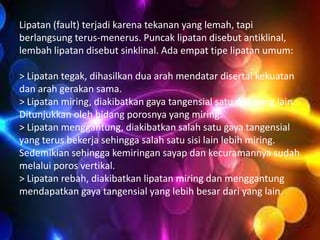 Geografi - Jenis jenis lipatan (SMA Kelas X) | PPTX