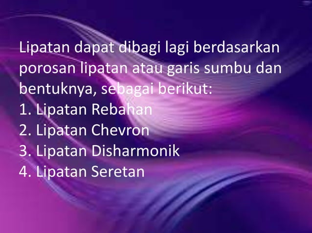 Geografi - Jenis jenis lipatan (SMA Kelas X) | PPTX