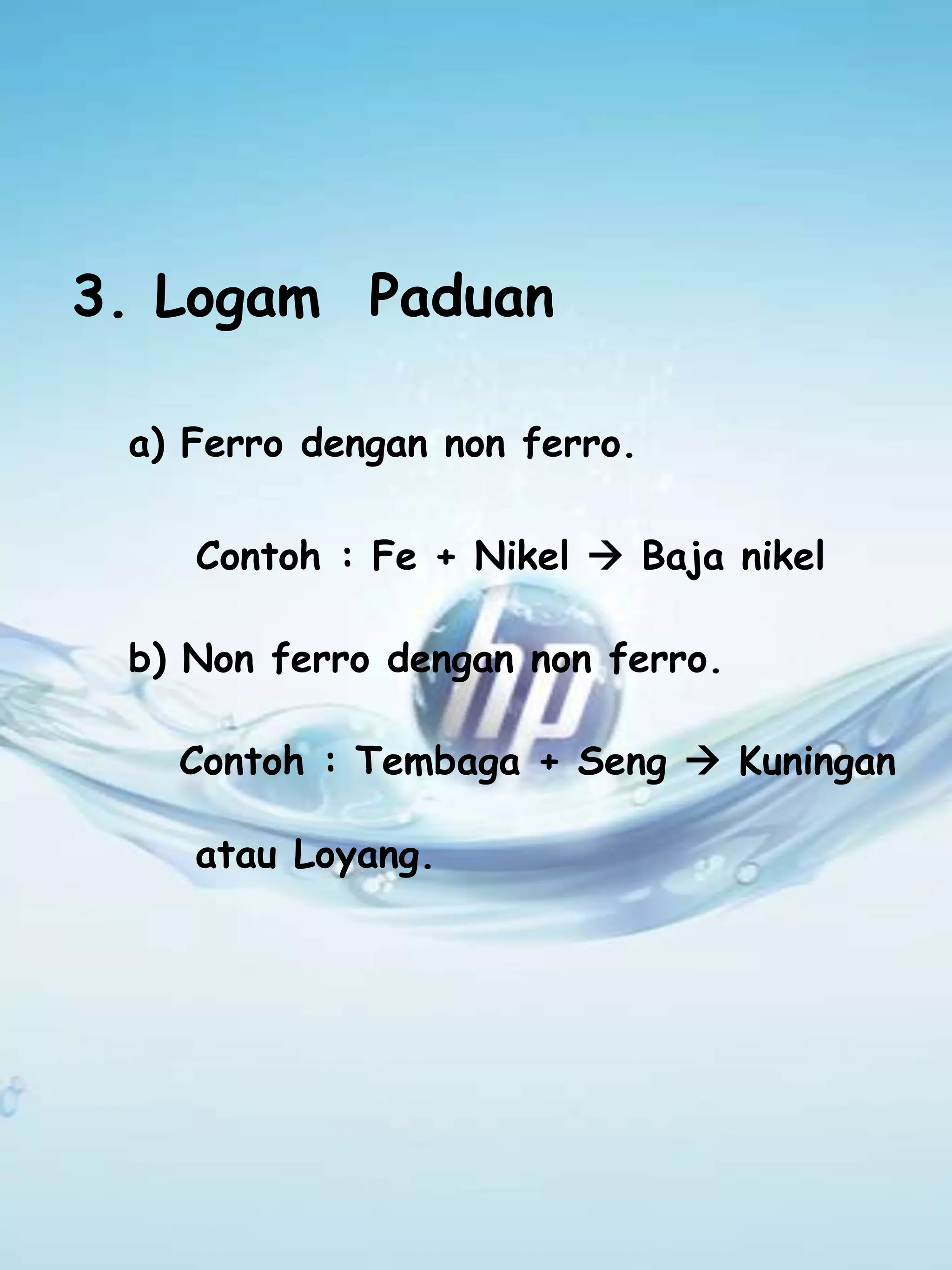 Jenis jenis logam | PPTX