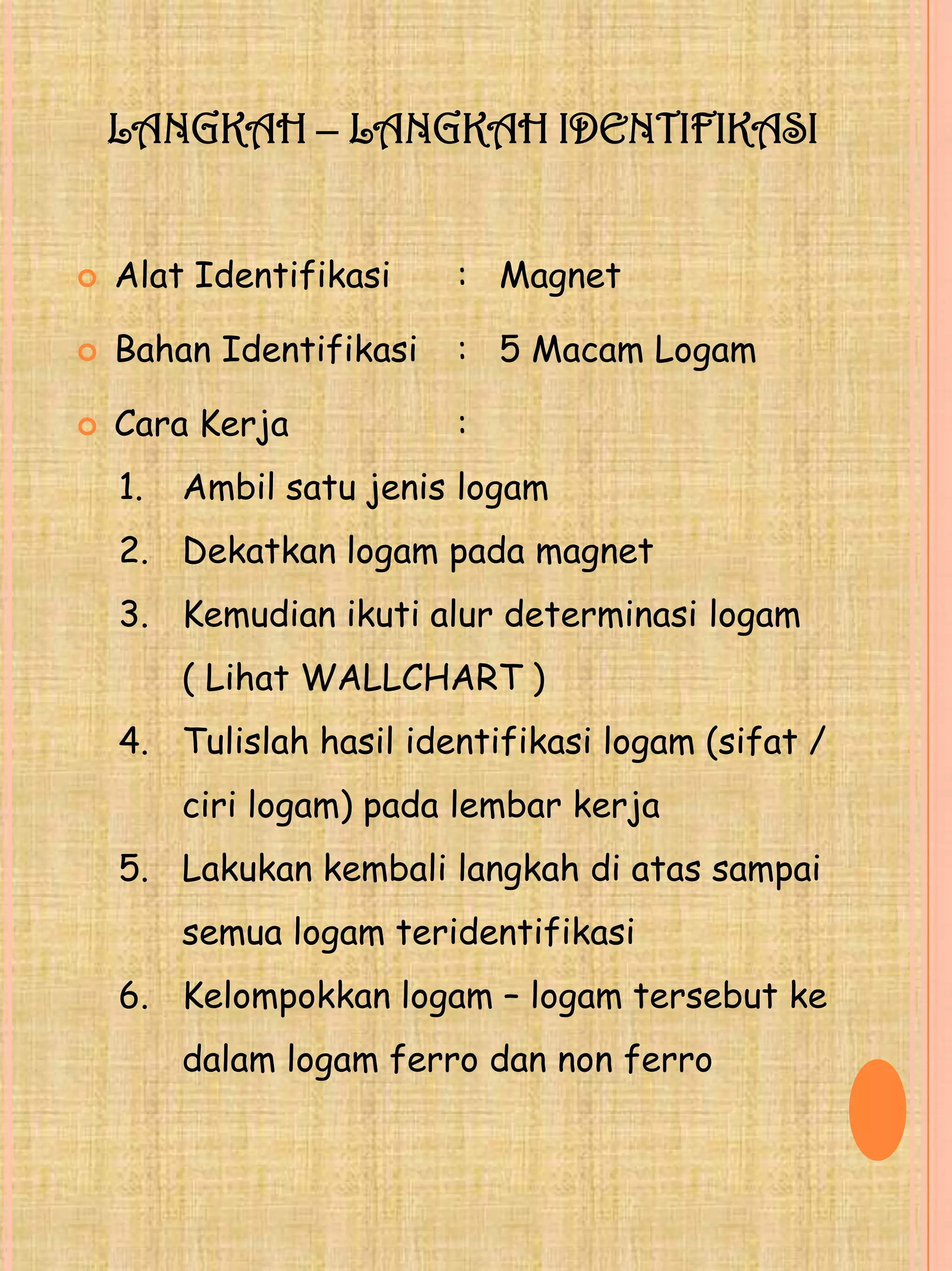 Jenis jenis logam | PPTX