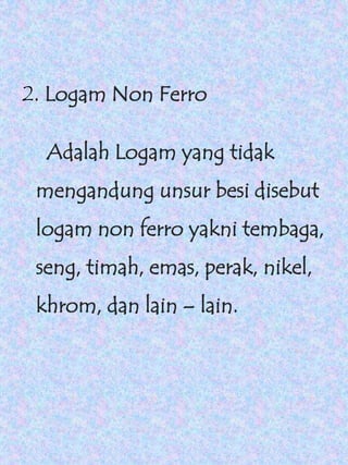 Jenis jenis logam | PPTX