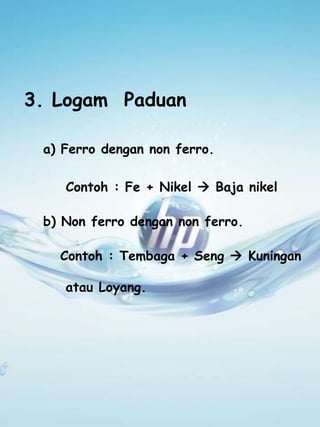 Jenis jenis logam | PPTX
