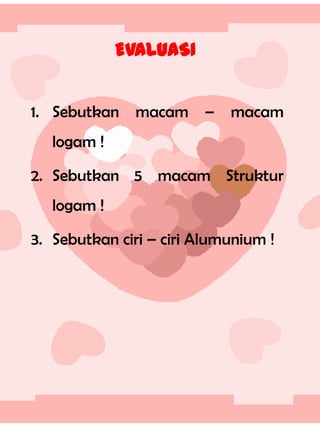 Jenis jenis logam | PPTX