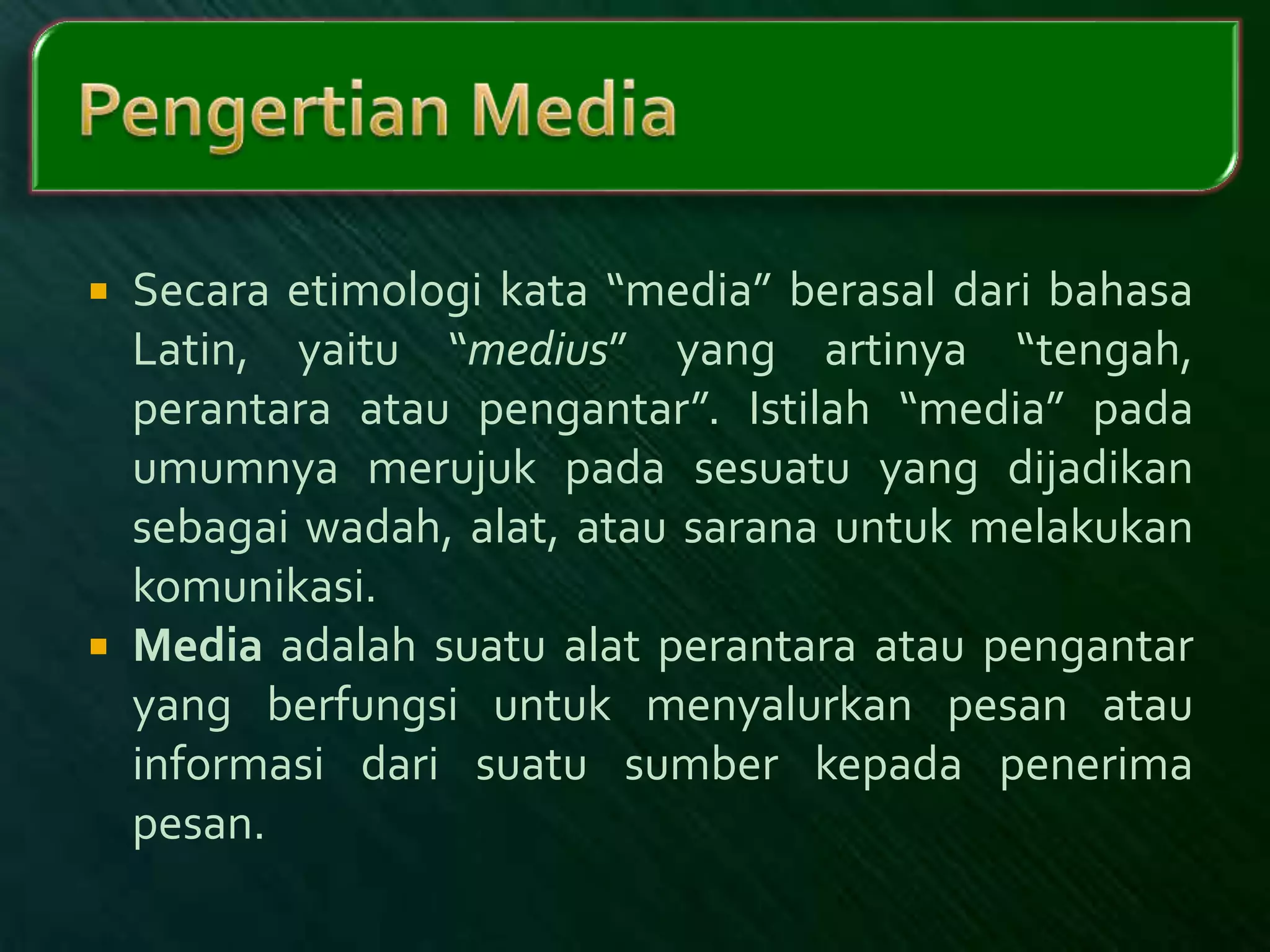 Jenis Jenis Media | PPTX