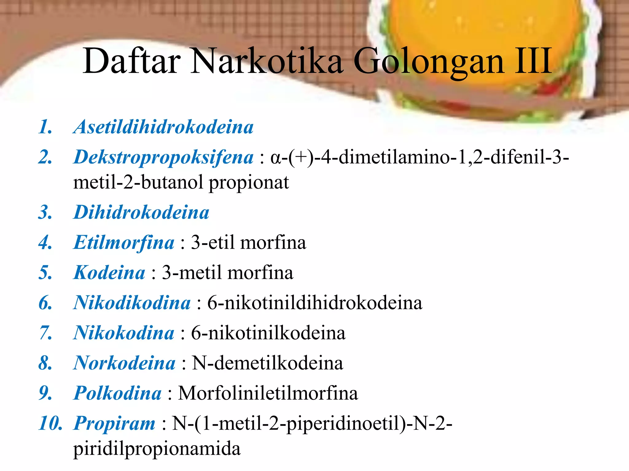 Jenis jenis narkotika menurut undang undang narkotika | PPTX