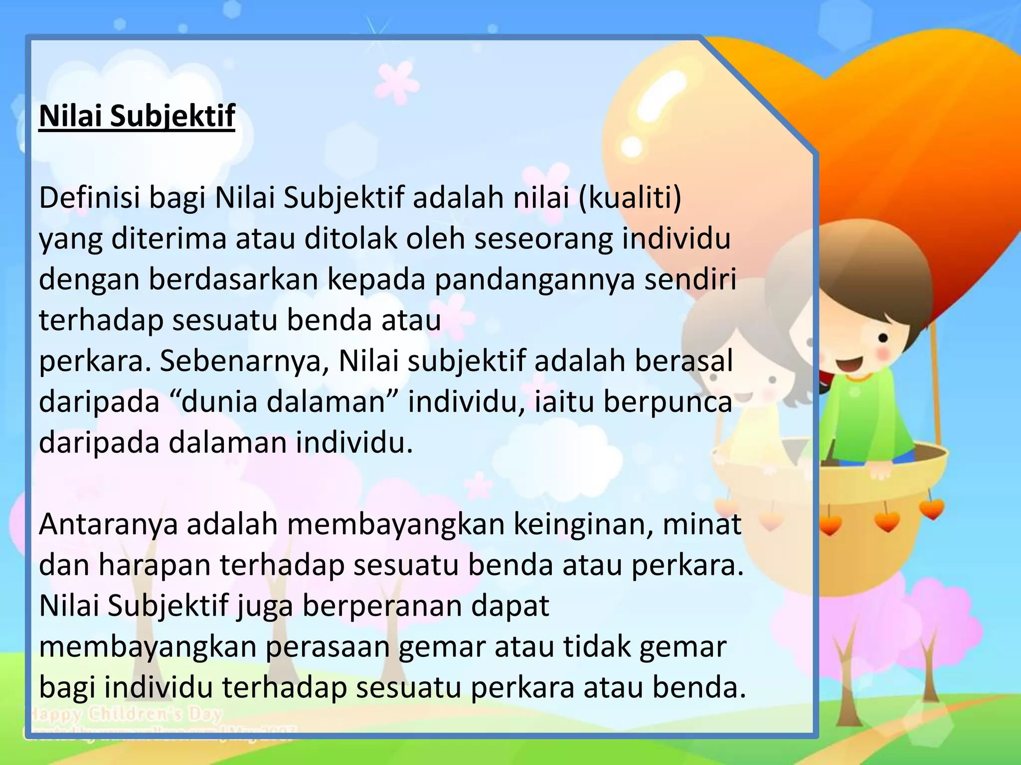 Jenis jenis nilai | PPTX