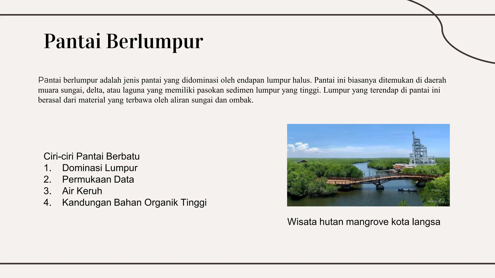 Rekayasa pantai dan rawa, Jenis-jenis pantai, contoh pantai yang ada di ...