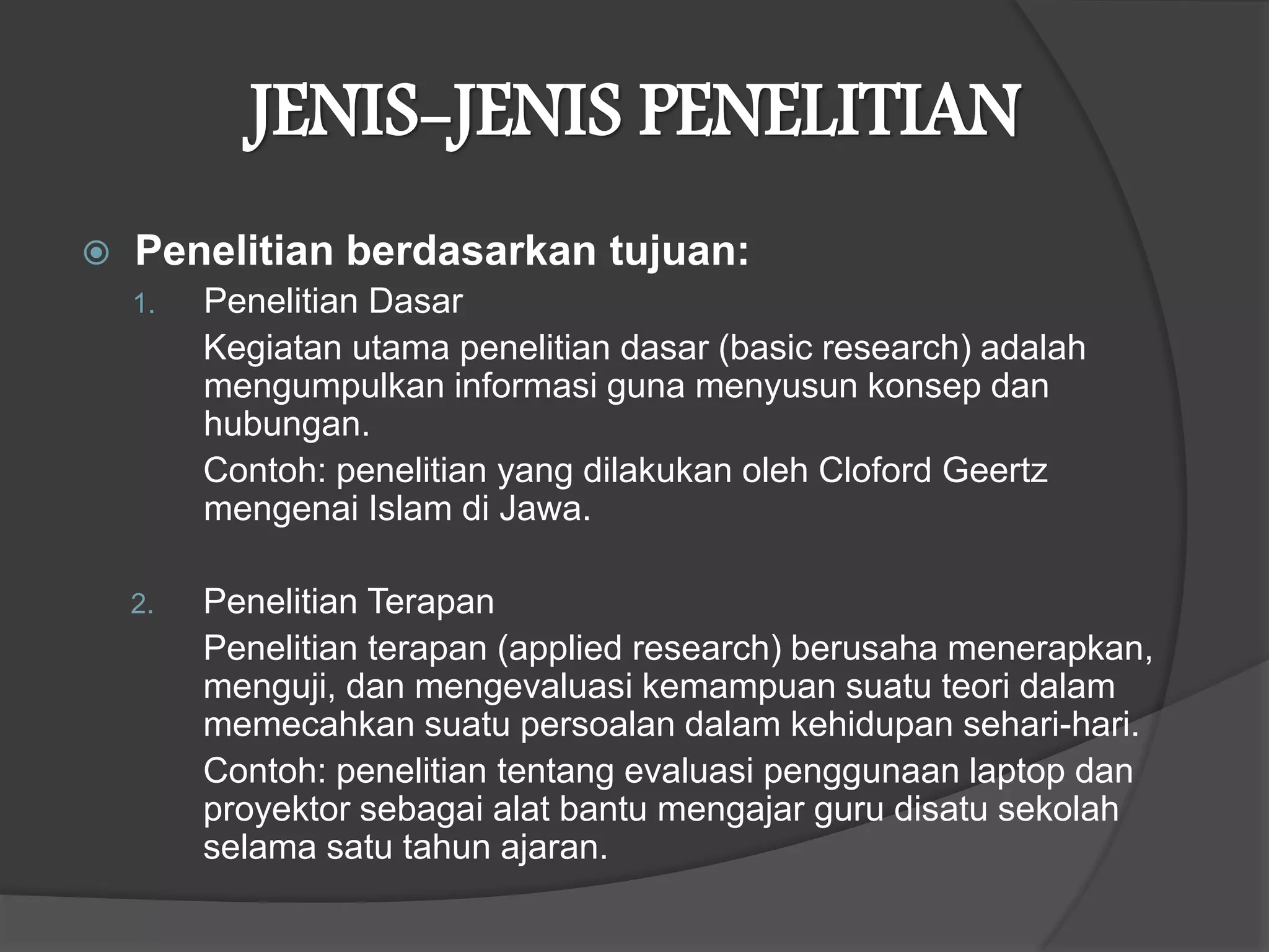 Jenis jenis penelitian (sosiologi) | PPT