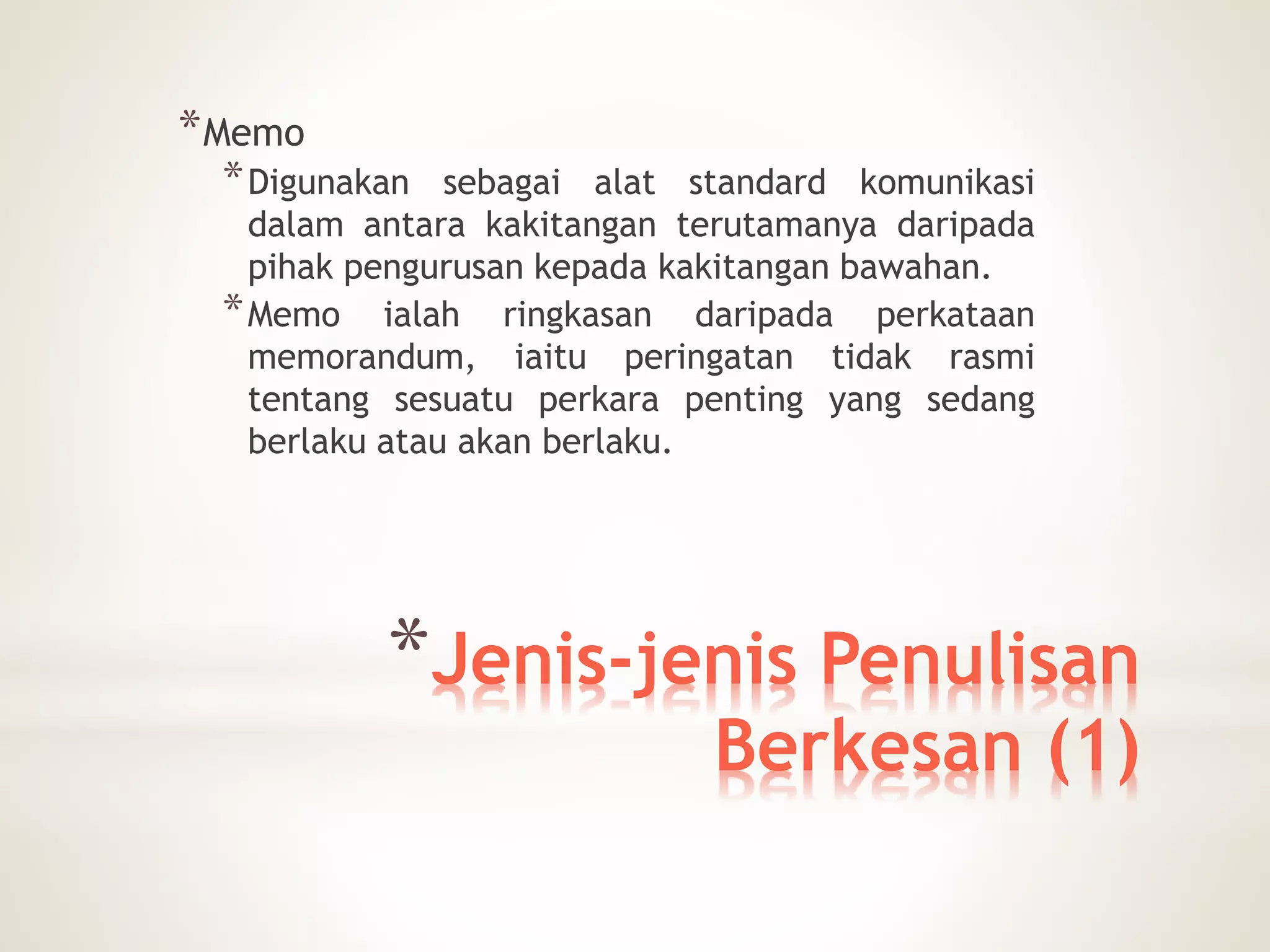 Jenis jenis penulisan korporat | PPTX