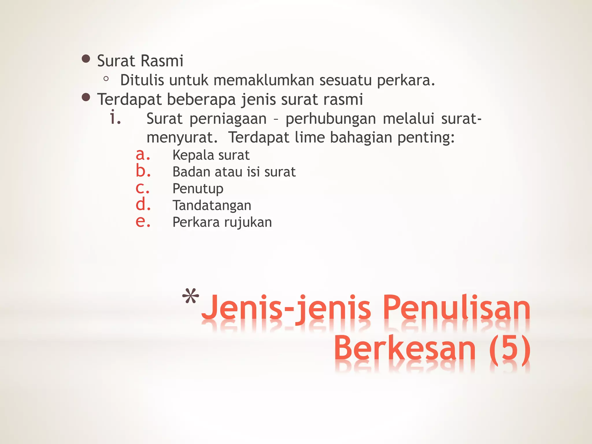 Jenis jenis penulisan korporat | PPTX