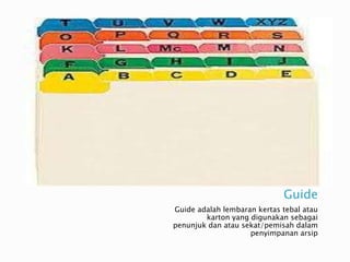 Jenis jenis peralatan arsip | PPTX