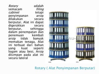 Jenis jenis peralatan arsip | PPTX