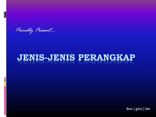Jenis jenis perangkap | PPTX