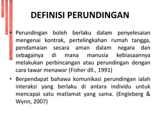 Jenis jenis perundingan | PPTX