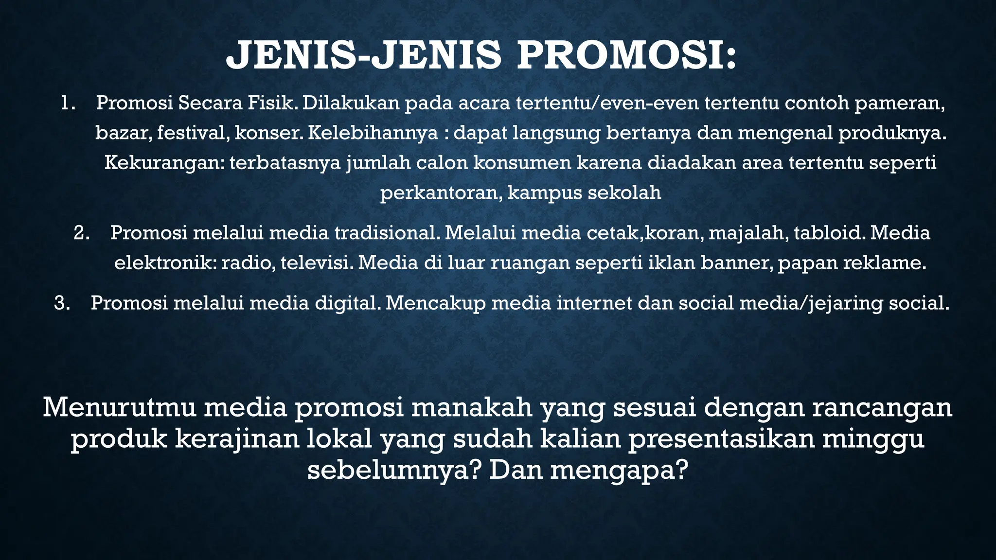 Pembelajaran ppt Jenis-Jenis Promosi.pptx