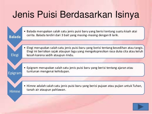 Mengenal 15 Jenis Puisi Baru Beserta Contohnya Milenialjoss - Riset