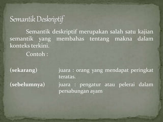 Jenis-Jenis Semantik | PPTX