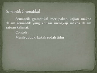 Jenis-Jenis Semantik | PPTX