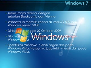 Jenis-jenis sistem operasi windows | PPTX