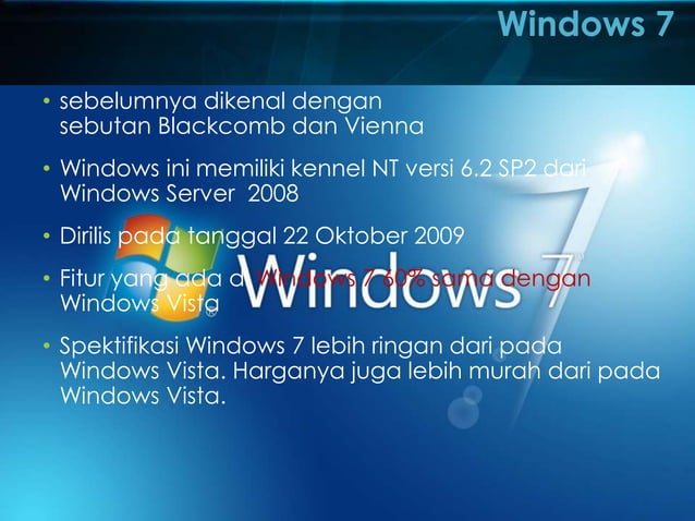 Jenis-jenis sistem operasi windows | PPT