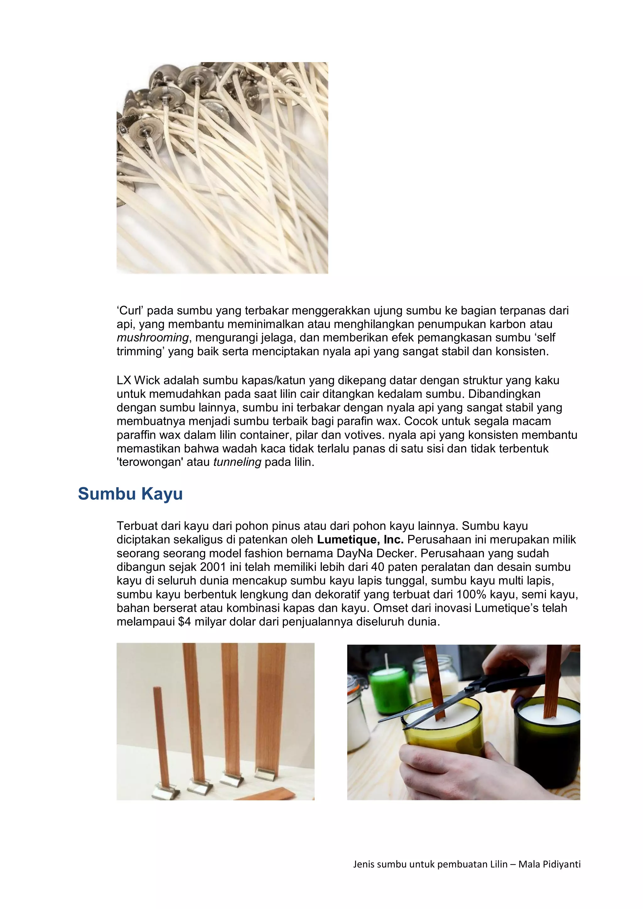 Sumbu dan proses pembakaran lilin | PDF