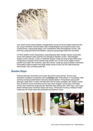 Sumbu dan proses pembakaran lilin | PDF