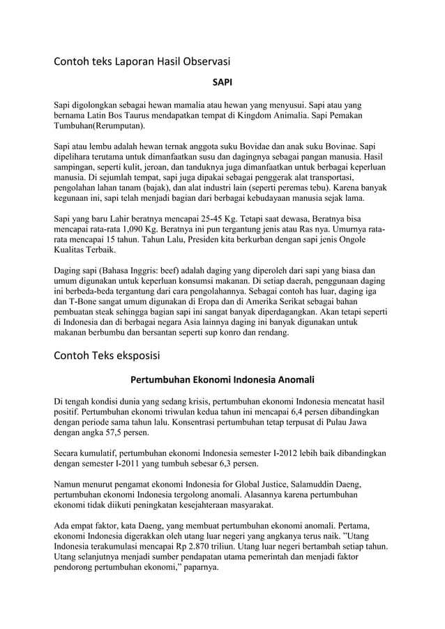 Jenis jenis teks ( 5 teks) | PDF