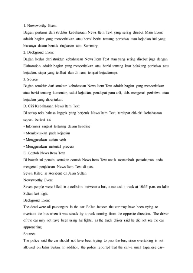 Jenis jenis teks bahasa inggris | DOCX