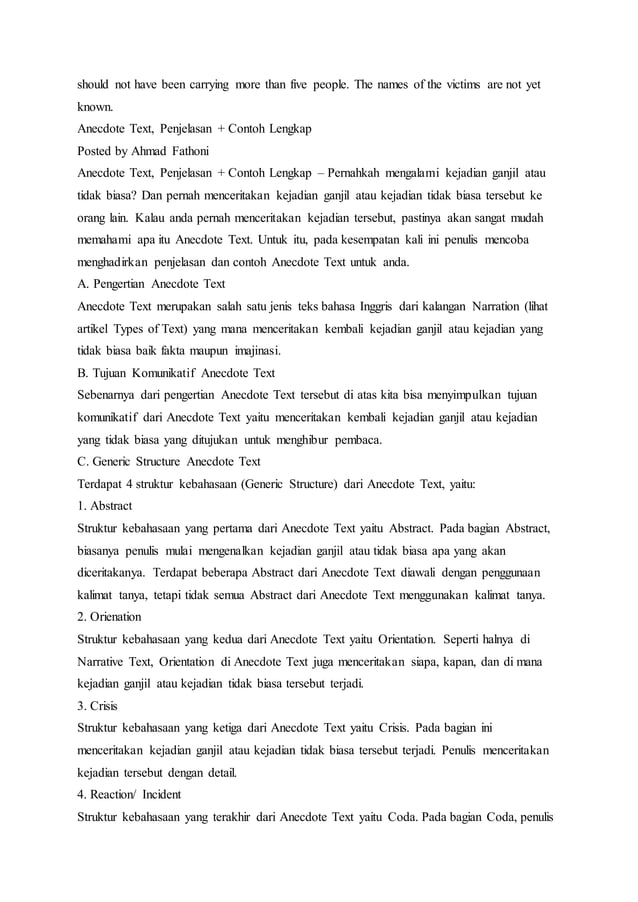 Jenis jenis teks bahasa inggris | DOCX