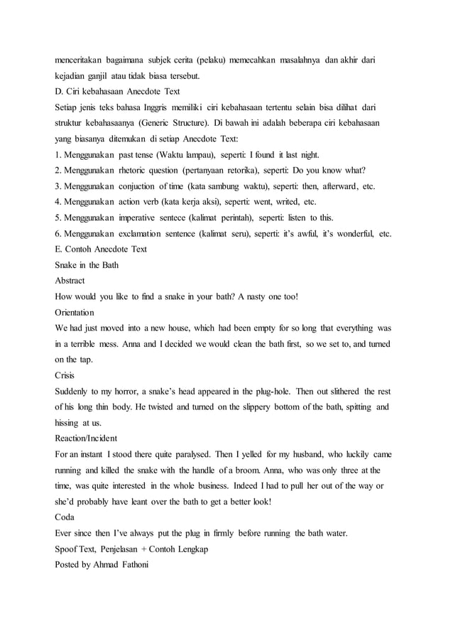 Jenis jenis teks bahasa inggris | DOCX