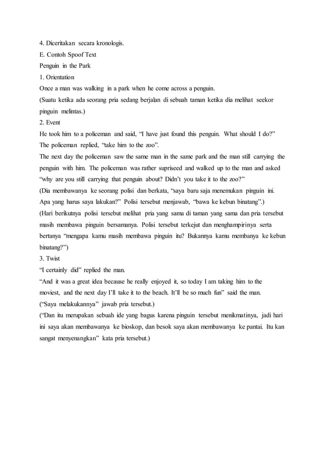 Jenis jenis teks bahasa inggris | DOCX