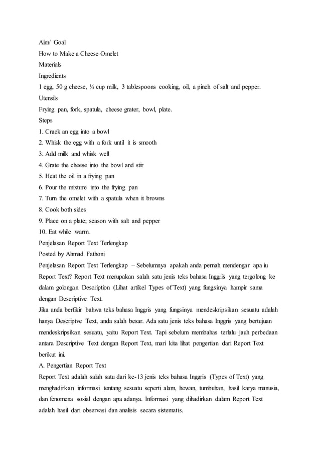 Jenis jenis teks bahasa inggris | DOCX