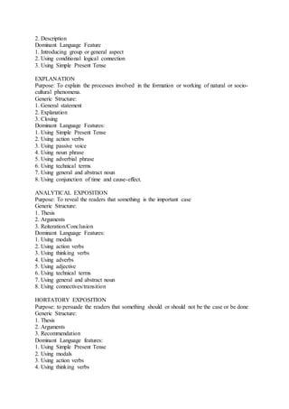 Jenis jenis text dalam bahasa inggris | DOCX | Programming Languages ...